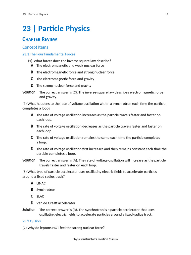 Understanding Particle Physics Concepts | PDF | Quark | Matter