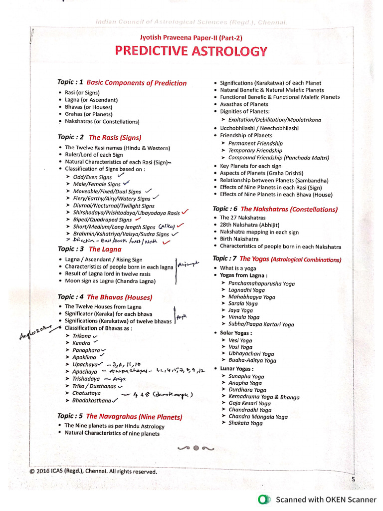 ASTROLOGY - 1 Handwritten Note | PDF