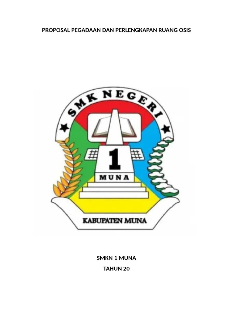 Proposal Pengadaan Ruang OSIS SMKN 1 MUNA | PDF
