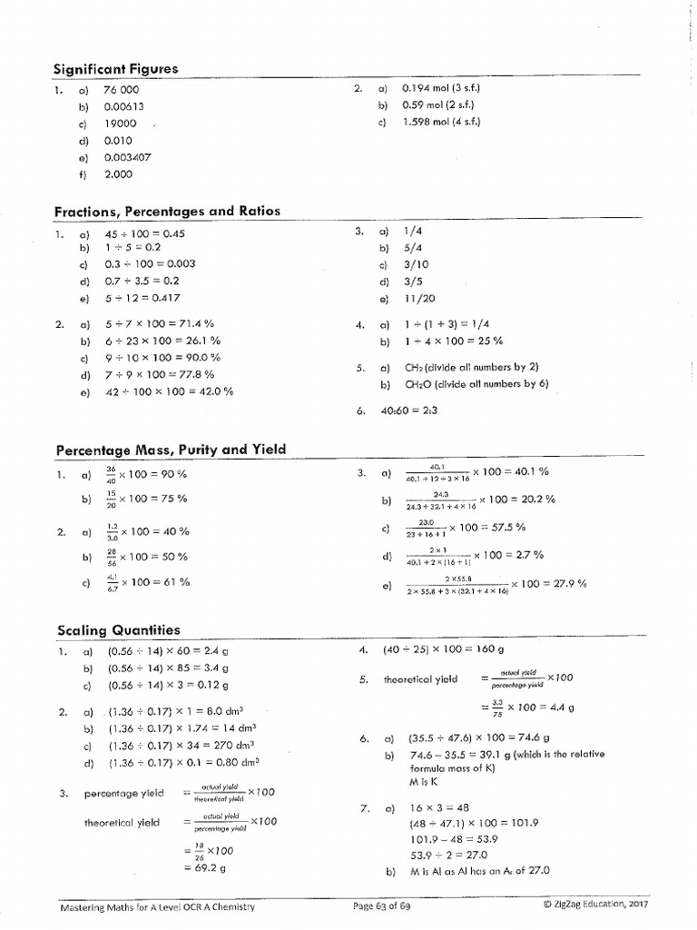 2a. ZZ Sig Figs Answers | PDF