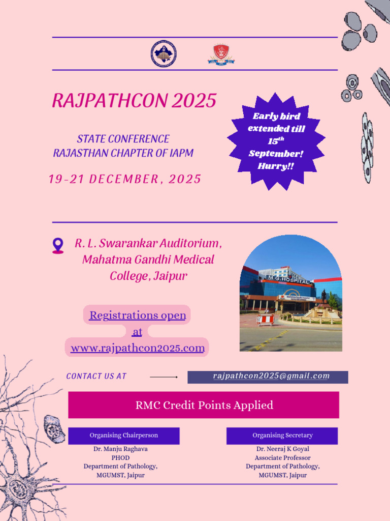 Rajpathcon 2025 Flyer PDF | PDF | Pathology | Medical Specialties