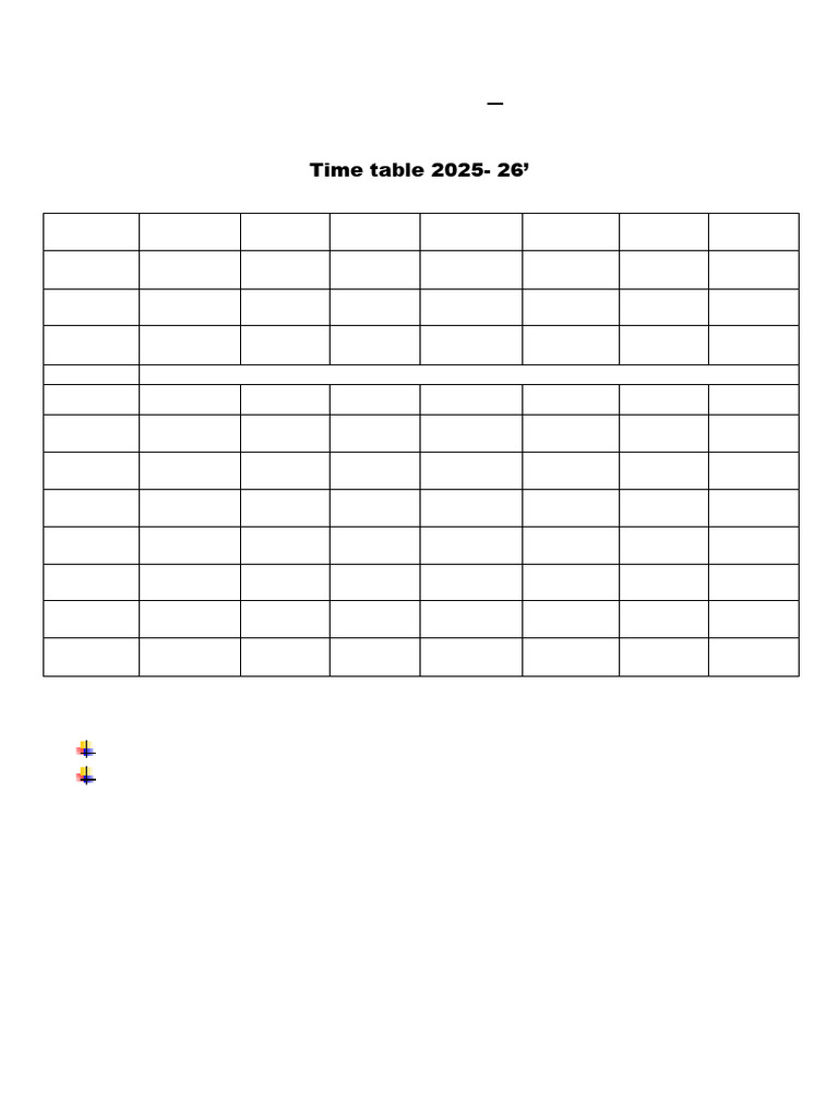 Unit Test Timetable 2025-26 | PDF
