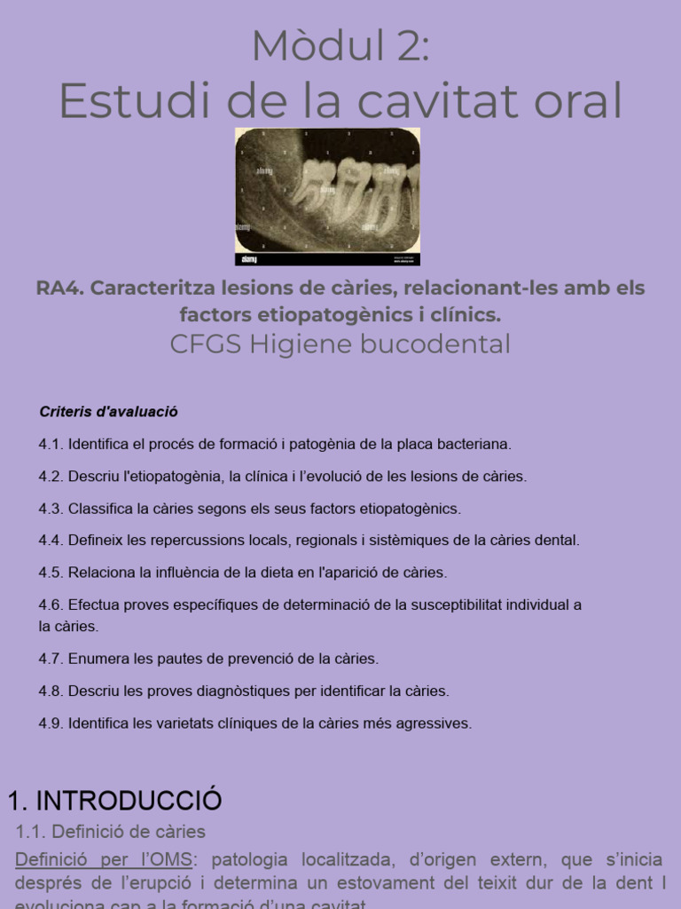 RA3 - Estudi de La Cavitat Bucal | PDF