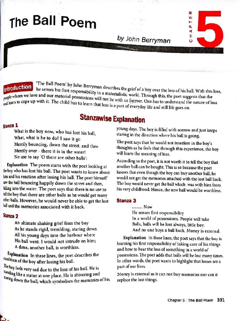 The Ball Poem (All-In-One) | PDF