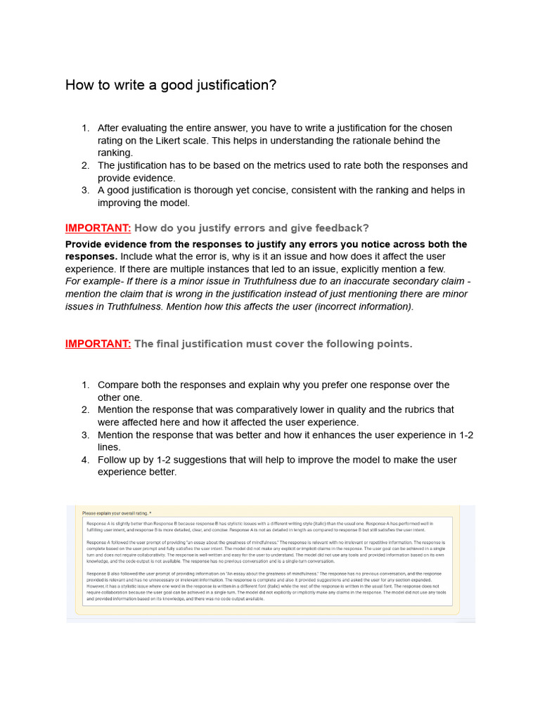 Effective Justification Writing Guide | PDF