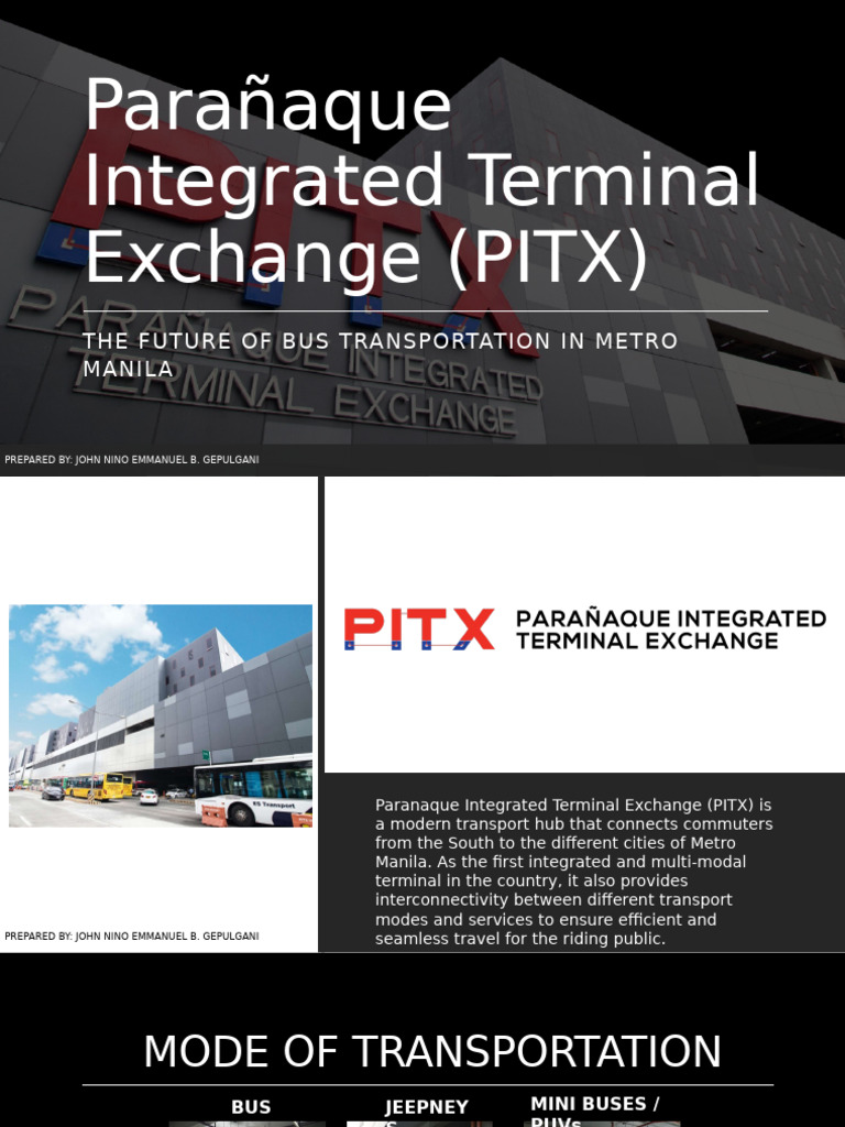 Overview of PITX: Metro Manila's Hub | PDF | Bus Transport | Public ...
