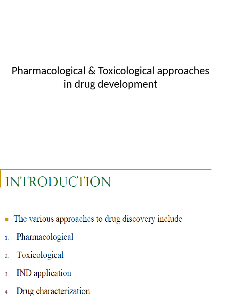 Pharmacological and Toxicological Studies | PDF