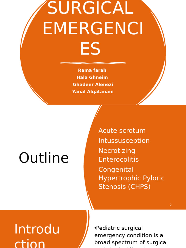 Pediatric Surgical Emergencies Overview | PDF | Medical Specialties ...