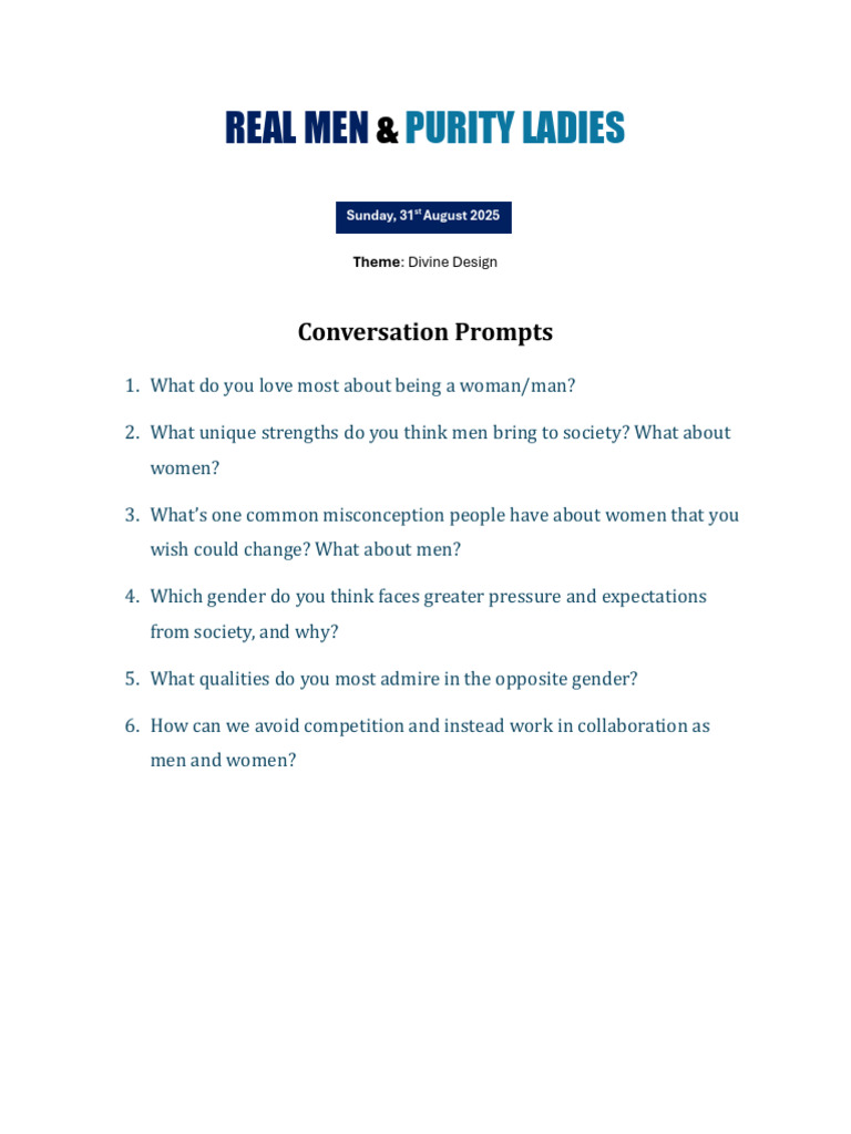 Conversation Prompts | PDF