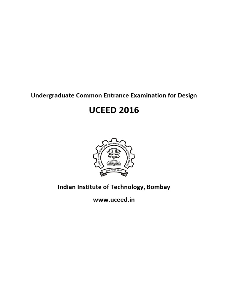 UCEED 2016 Question Paper Overview | PDF | Multiple Choice | Punctuation