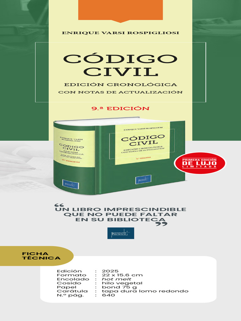 Código Civil 2025 con Notas Actualizadas | PDF | Herencia | Propiedad ...