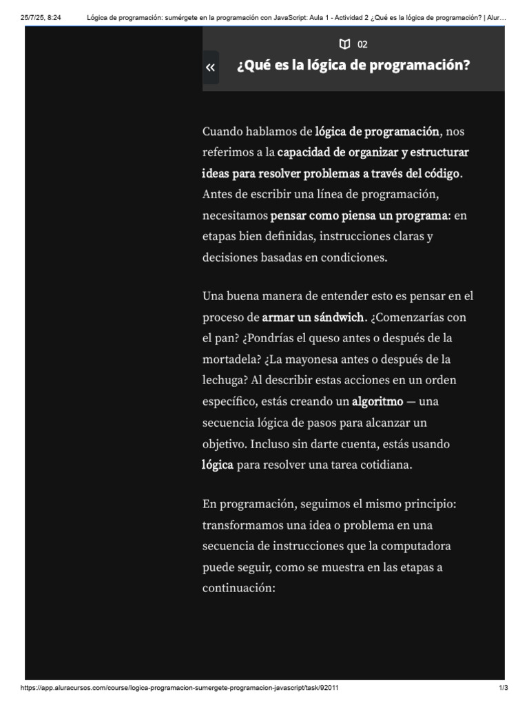 ¿Qué Es La Lógica de Programación? | PDF | Programación de computadoras ...