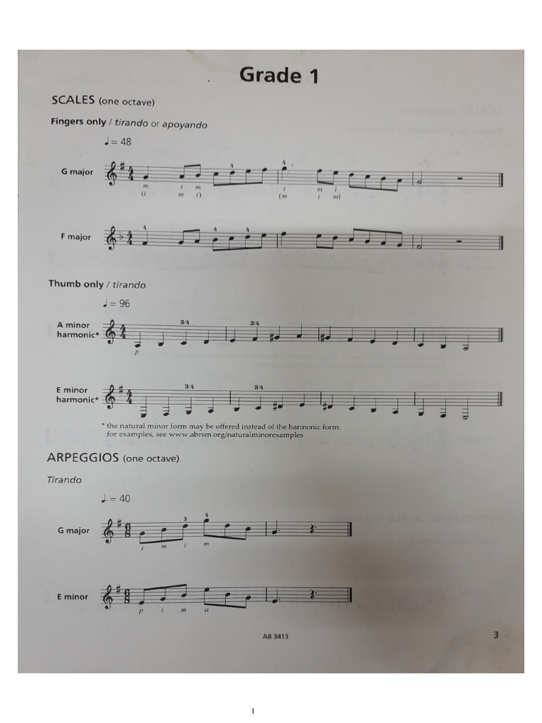 Grade 1 Scales' | PDF
