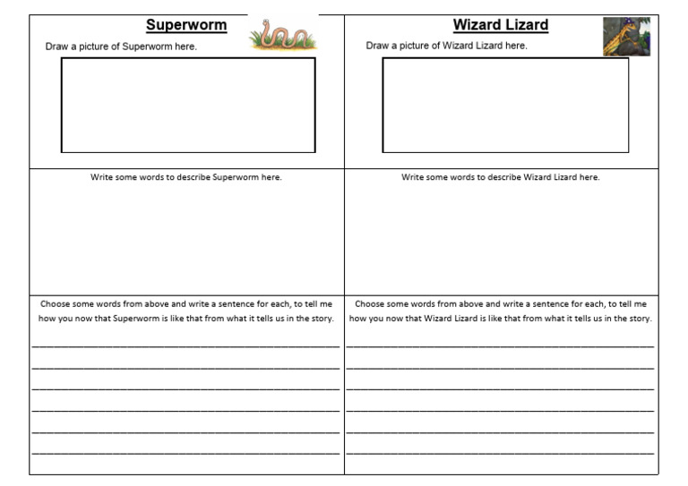 Superworm and Wizard Lizard Descriptions | PDF