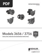 Goulds 3656/3756 Pump Manual | PDF | Pump | Electric Motor