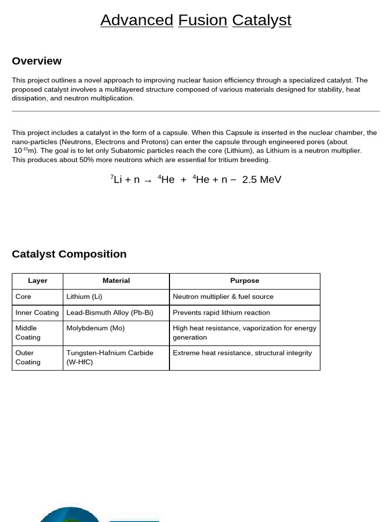 Advanced Fusion Catalyst Design | PDF