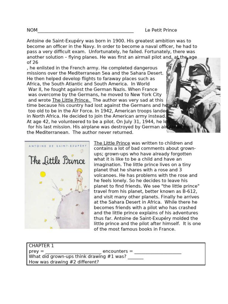 The Little Prince: Author's Journey | PDF | The Little Prince