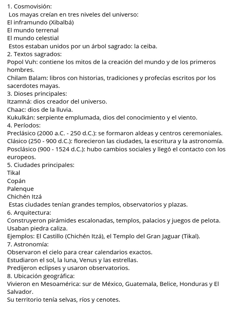 Cosmovisión Los Mayas Creían en Tres Niveles Del Universo El Inframundo ...