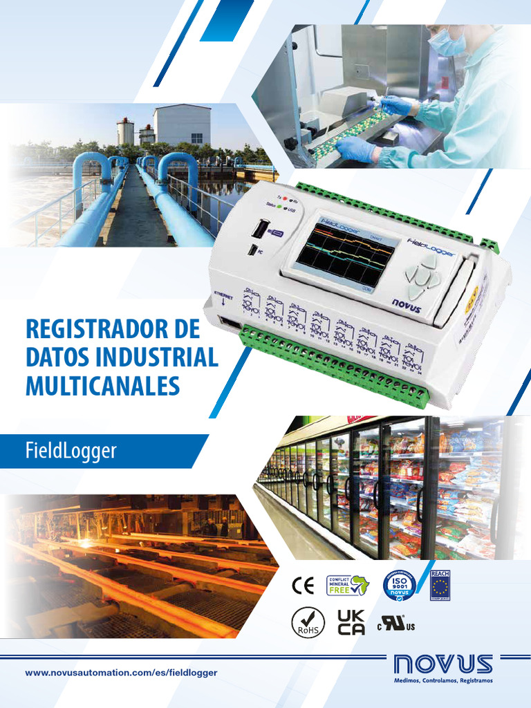 Registrador de Datos FieldLogger Novus | PDF | Scada | Electrónica
