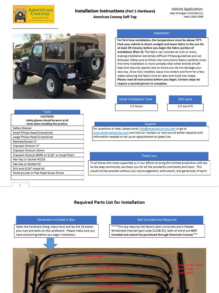 Installation Instructions Part 1-Hardware v2 | PDF | Nut (Hardware) | Screw