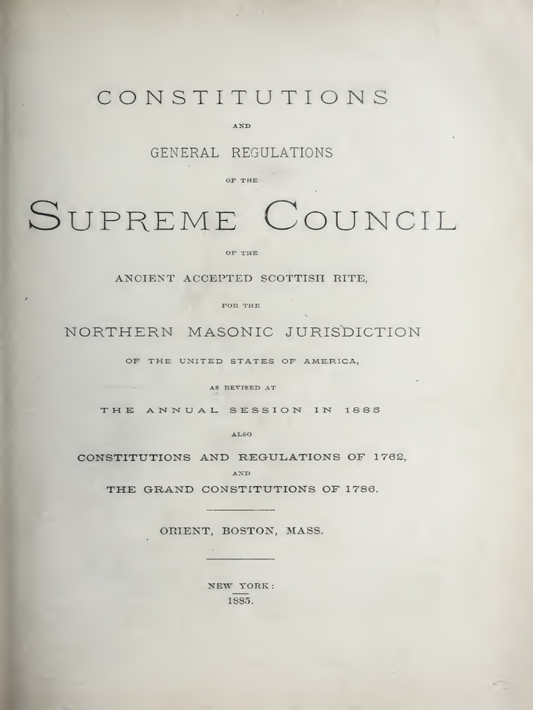 Constitution REAA nte | PDF | Fraternities | Western Esotericism