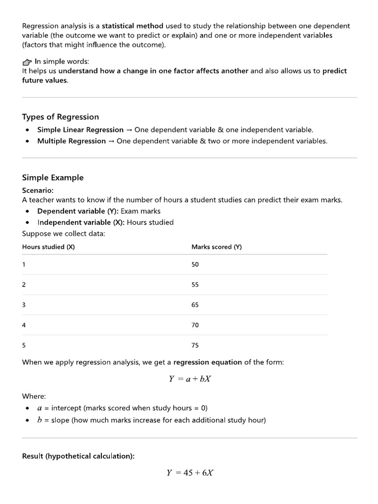 Regression Analysis | PDF