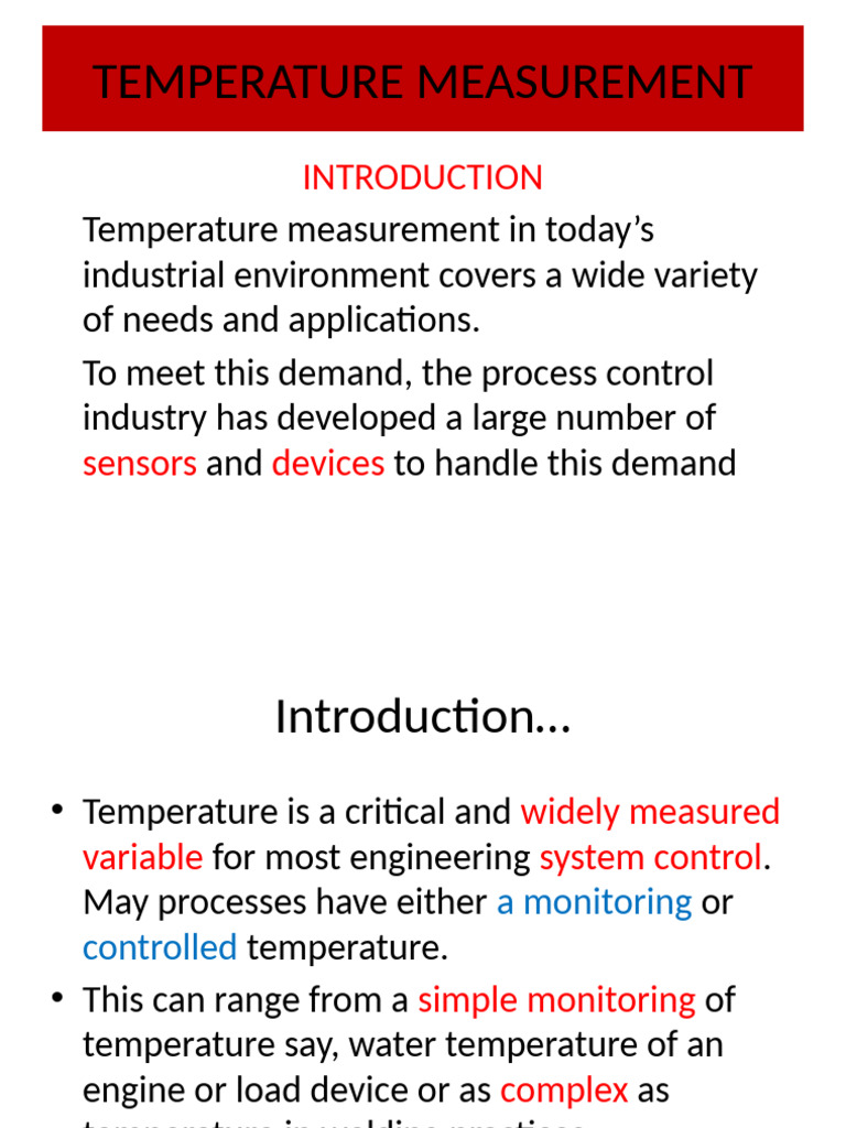 Lecture 2-Temperature Measurement | PDF | Thermocouple | Thermometer