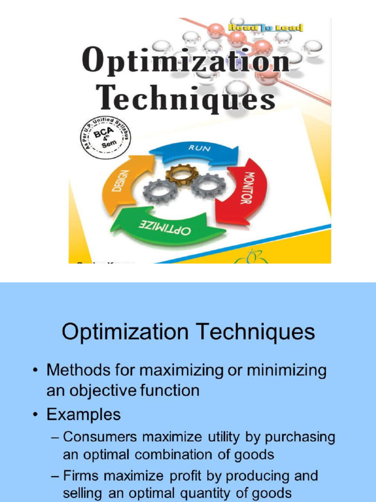 Managerial Economics Optimization Techniques | PDF
