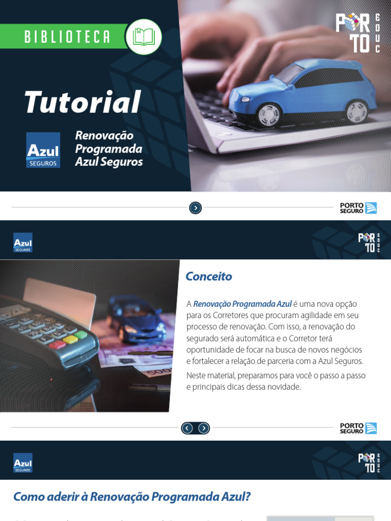 tutorial_-_renovao_programada_azul_seguros_-_porto_educ | PDF | Seguro ...