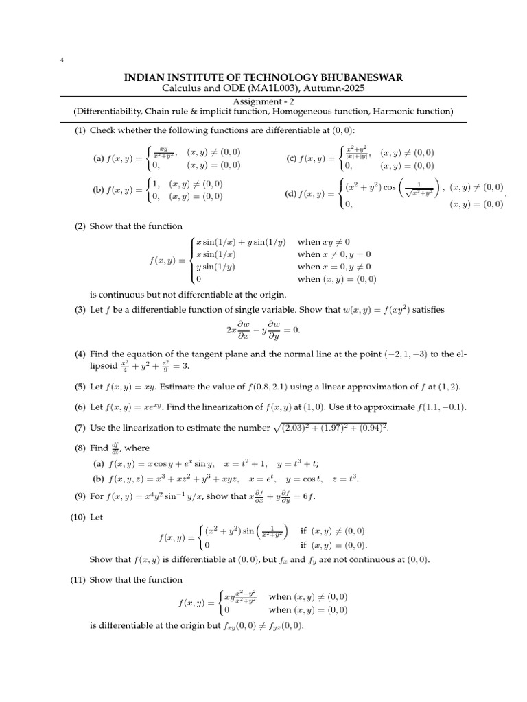 BTech CODE 2025 Assignment-2 | PDF | Functions And Mappings | Mathematical Physics