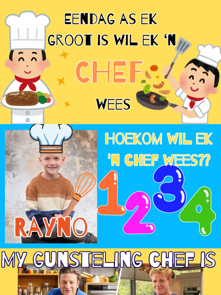 Eendag As Ek Groot Is Wil Ek N Chef Wees | PDF