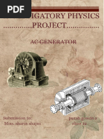 AC Generator Project for Class 12 | PDF | Electric Generator | Inductor