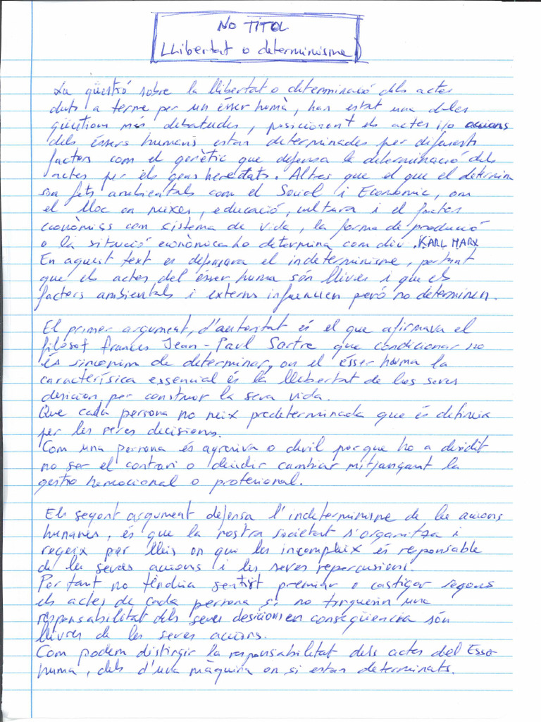 Filo Indeterminisme. | PDF