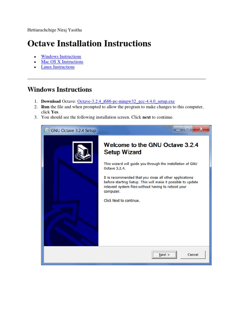 Octave Installation | PDF | Operating System Families | System Software