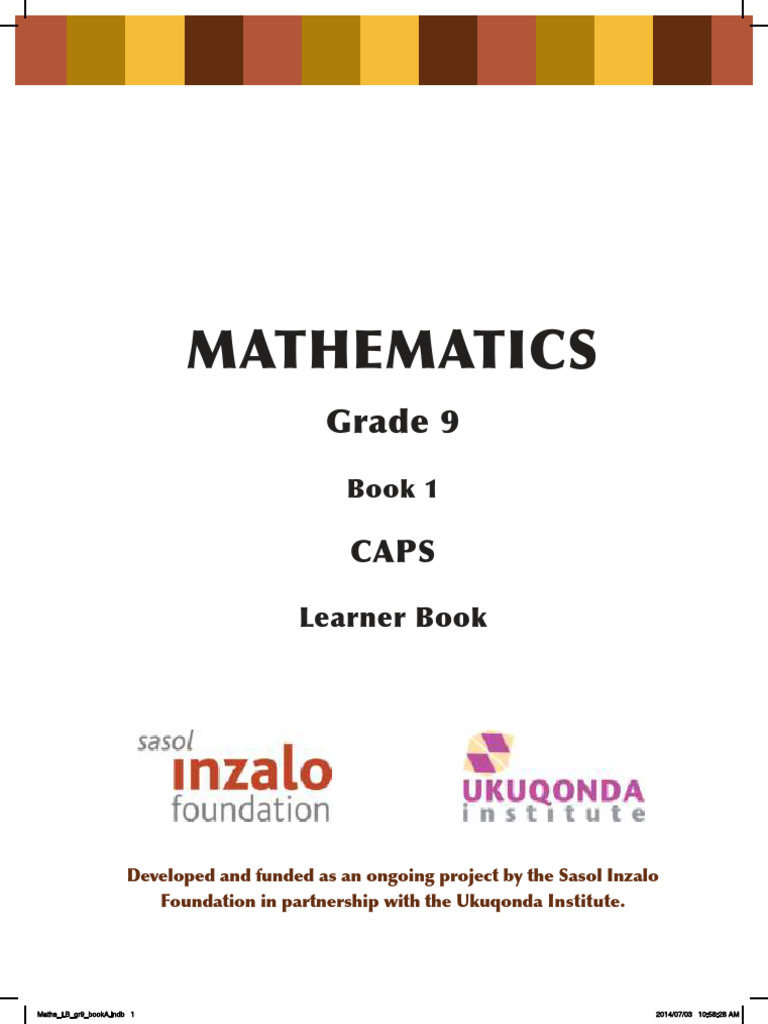 Gr9-A Mathematics Learner Eng | PDF | Numbers | Subtraction