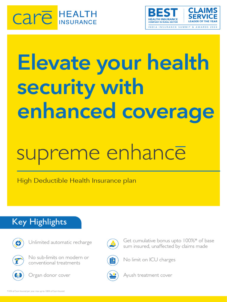 Comprehensive Health Insurance Plans | PDF | Deductible | Insurance