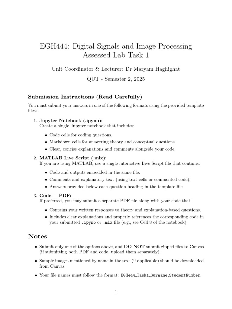 Assessed Lab Task1 Details | PDF | Computing