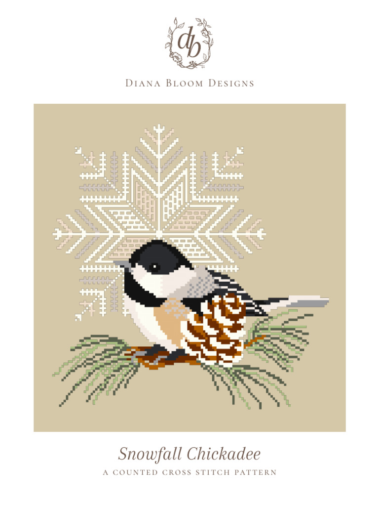 Snow Fall Chickadee - Diana Bloom Designs | PDF
