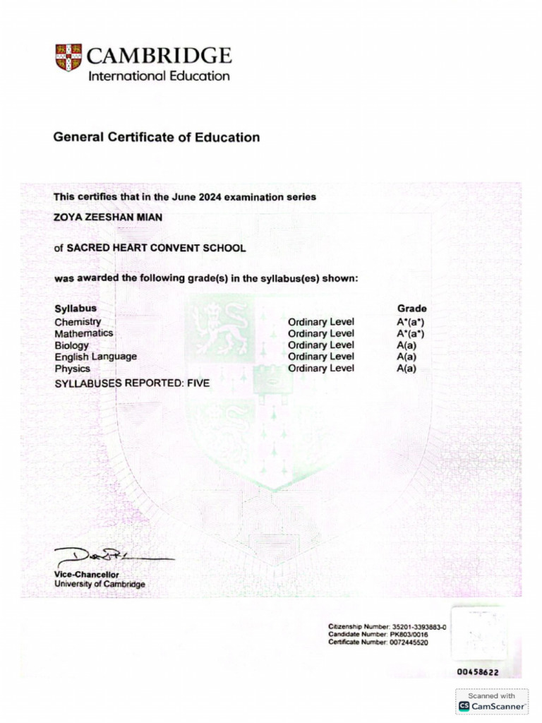Cambridge GCSE Olevel Results | PDF