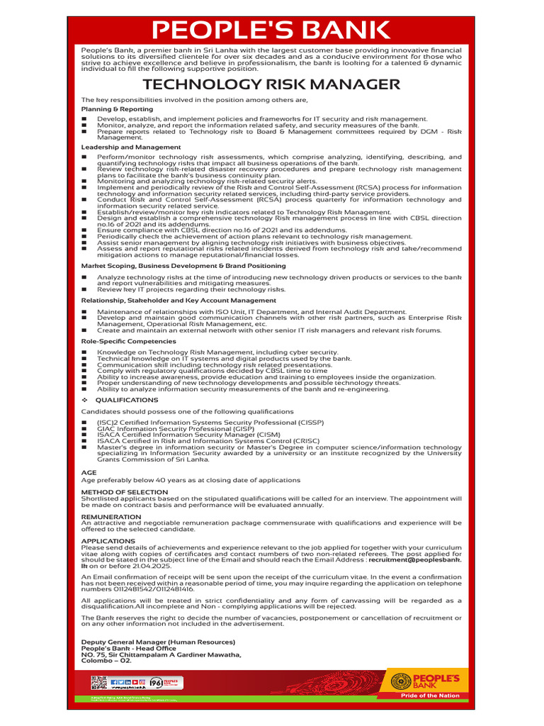 Technology Risk Manager | PDF | Risk Management | Information Security