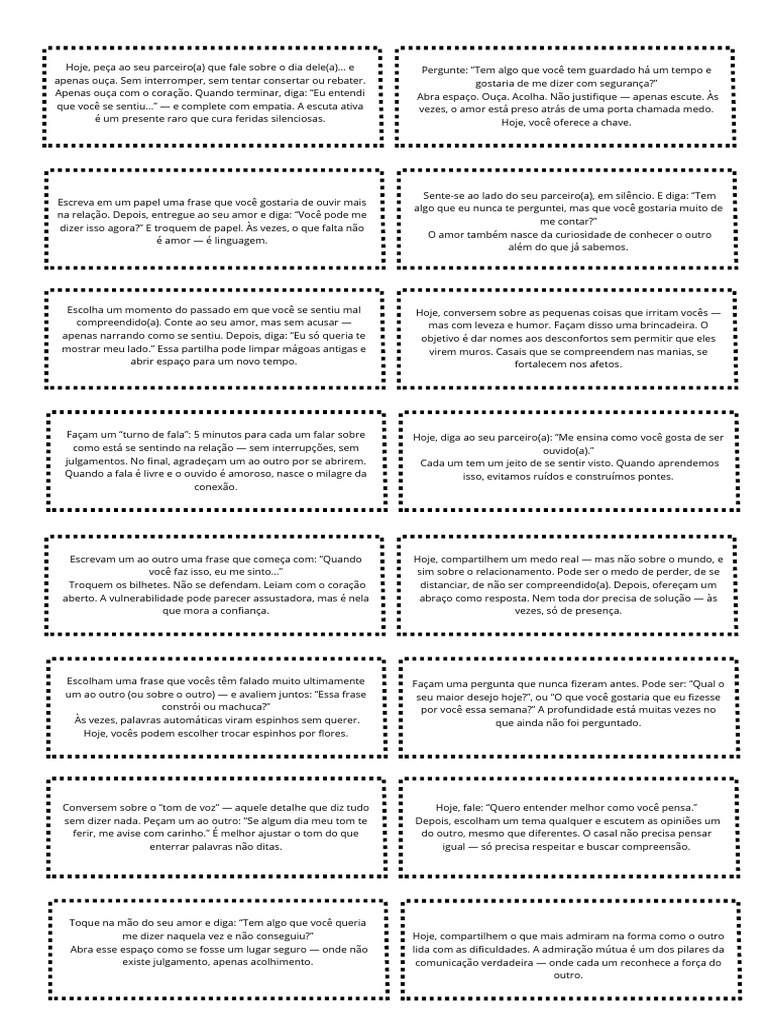 Dicas de Escuta Ativa para Casais | PDF | Amor | Comunicação