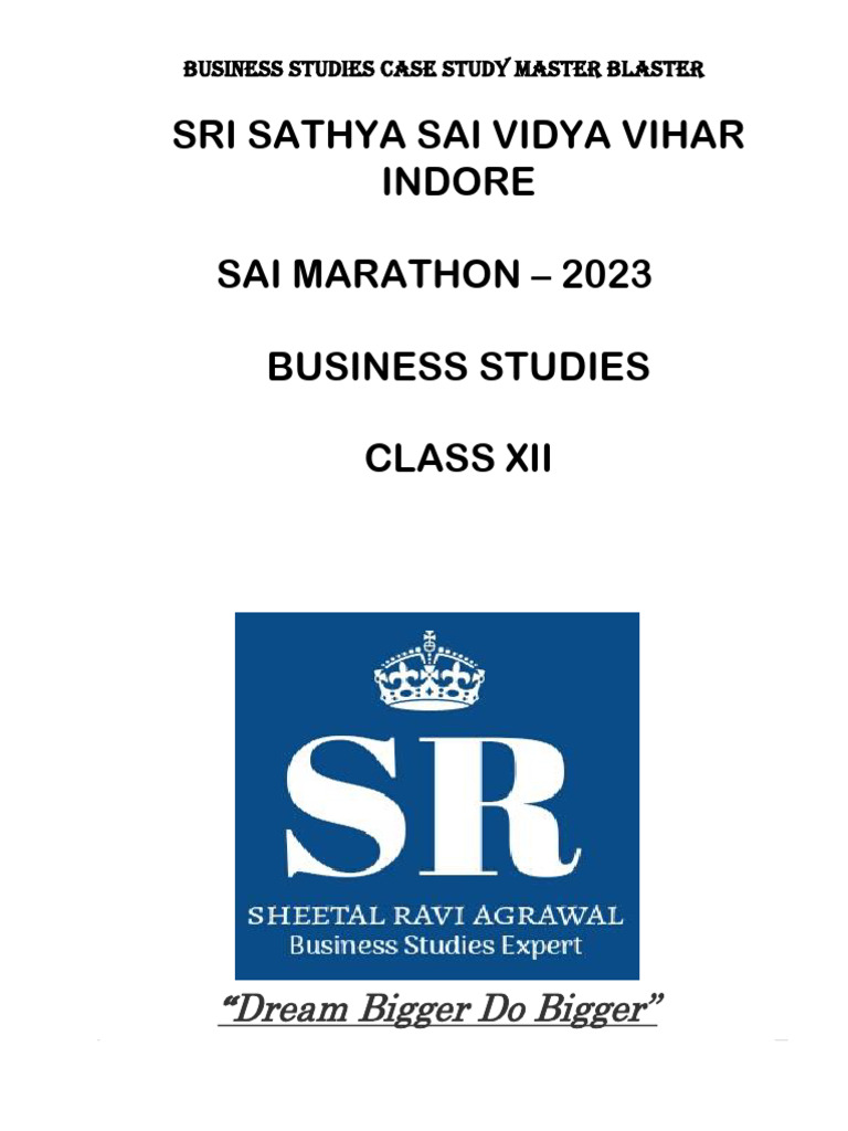Business Studies Case Study Insights | PDF | Employment | Sales