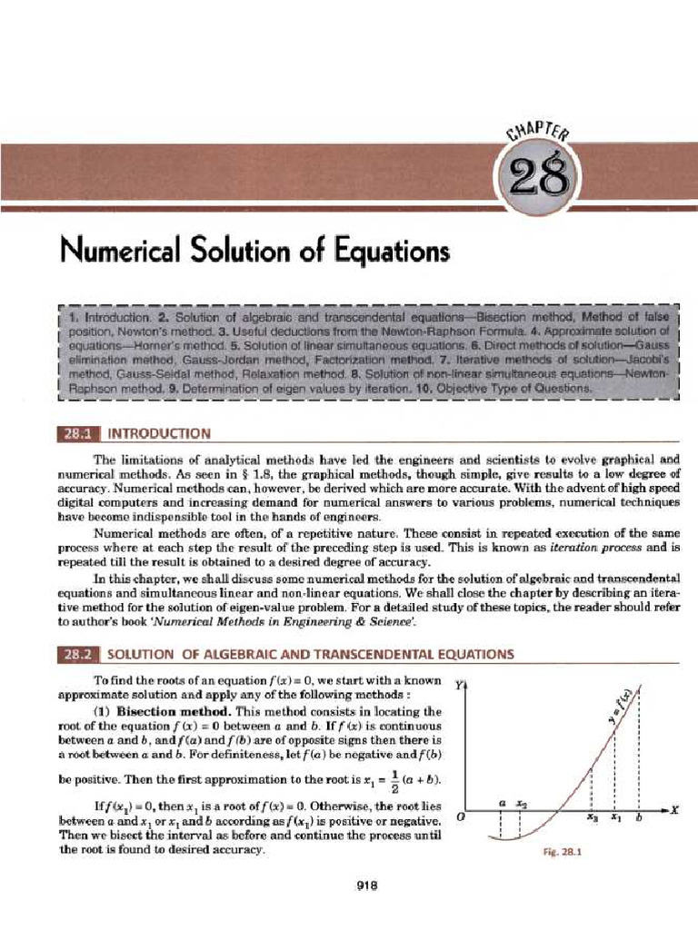 Numerical Sol. of Equation | PDF