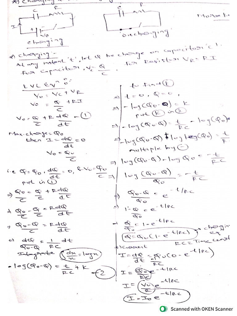 Capacitor Derivation | PDF