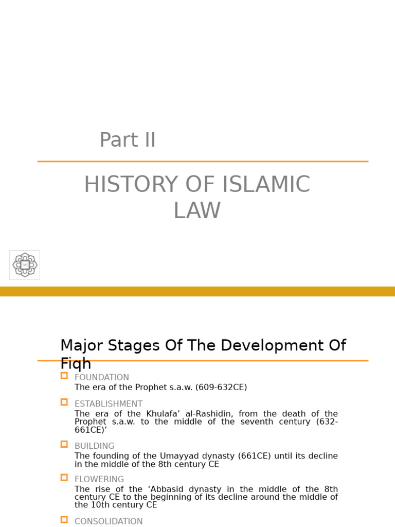 History of Fiqh Stage 1 + Intro Notes | PDF | Islamic Fundamentalism ...