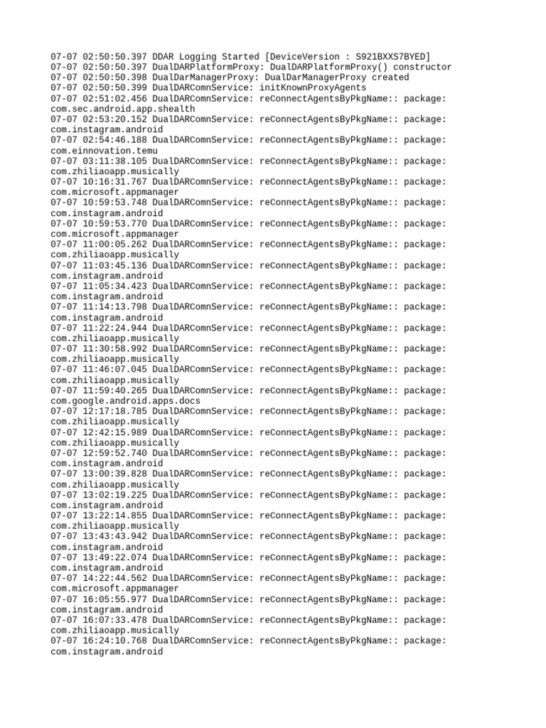 Ddar FW Log | PDF | Android (Robot) | Smart Devices