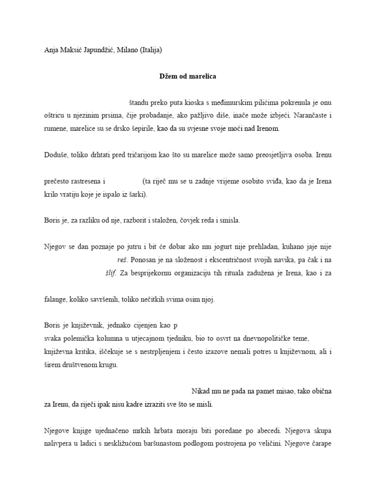 Maksic Japundzic Anja Dzem Od Marelica | PDF