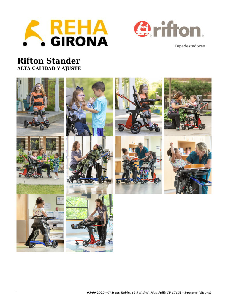 Bipedestador Rifton Stander: Alta Calidad | PDF