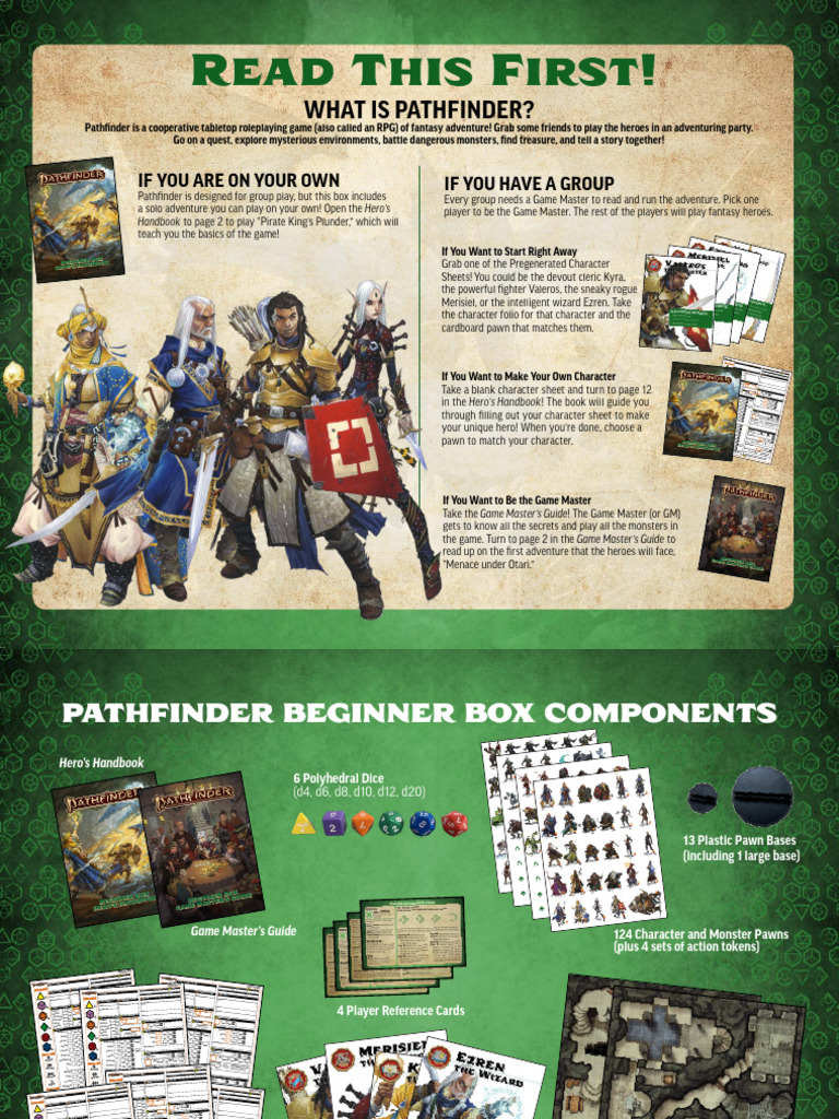Pathfinder Beginner's Guide Overview | PDF | Tabletop Games | Role ...