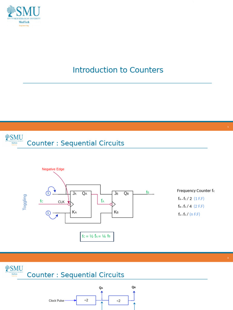 Intro To Counters | PDF | Telecommunications Engineering | Electrical ...